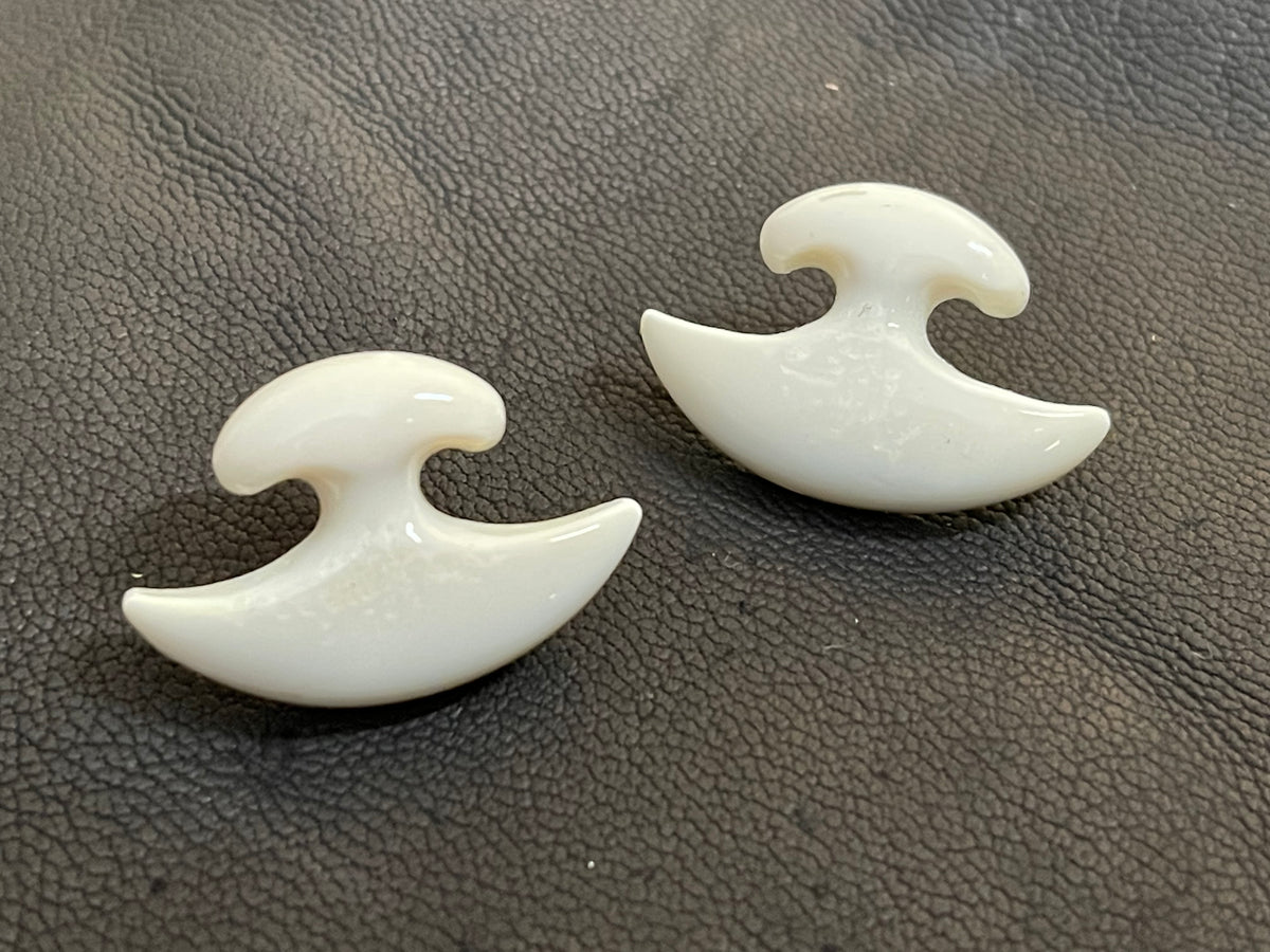 Walrus Tusk Ivory Ulu Studs – ENB Artisan